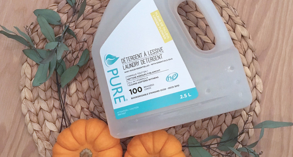 Le détergent à lessive Pure est très efficace sur les taches!